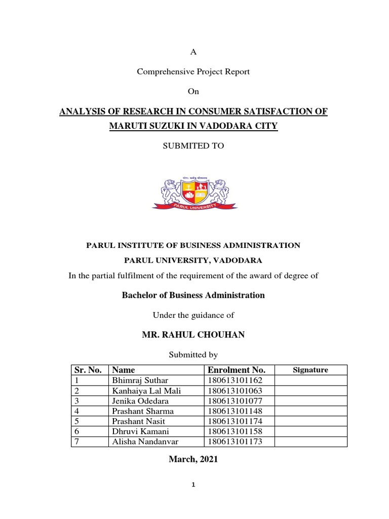 Sample CP Report | PDF | Car | Transport