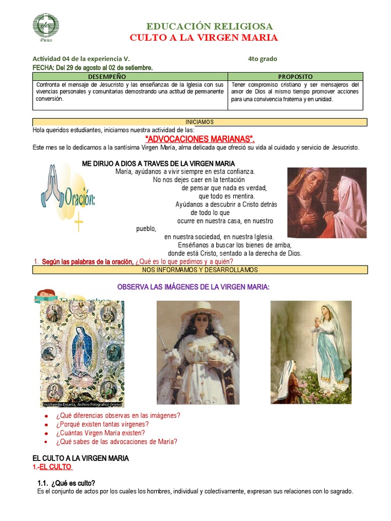 4to Act.2 Eda Vi El Testimonio de Ser Discipulo y Misionero | PDF ...