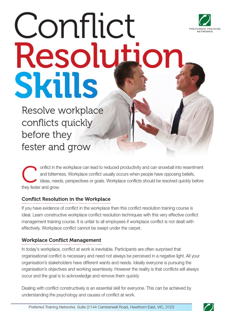 Conflict Resolution Skills