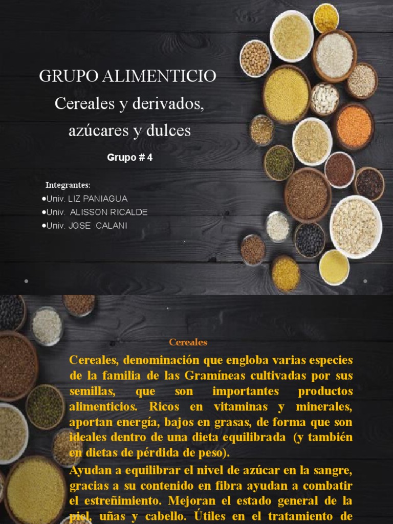 Presentacion Cereales | PDF | Sustituto de azúcar | Cereales