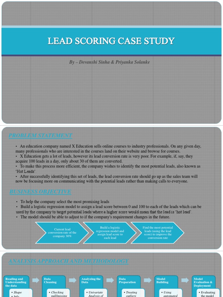 Lead Scoring Case Study Presentation | PDF | Receiver Operating Characteristic | Categorical ...
