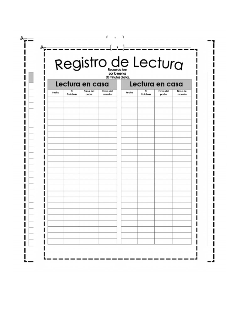 Registro de Lectura | PDF