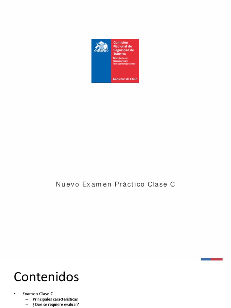Guia Examen Practico Clase C - Opt | PDF | Prueba (evaluación) | Motocicleta