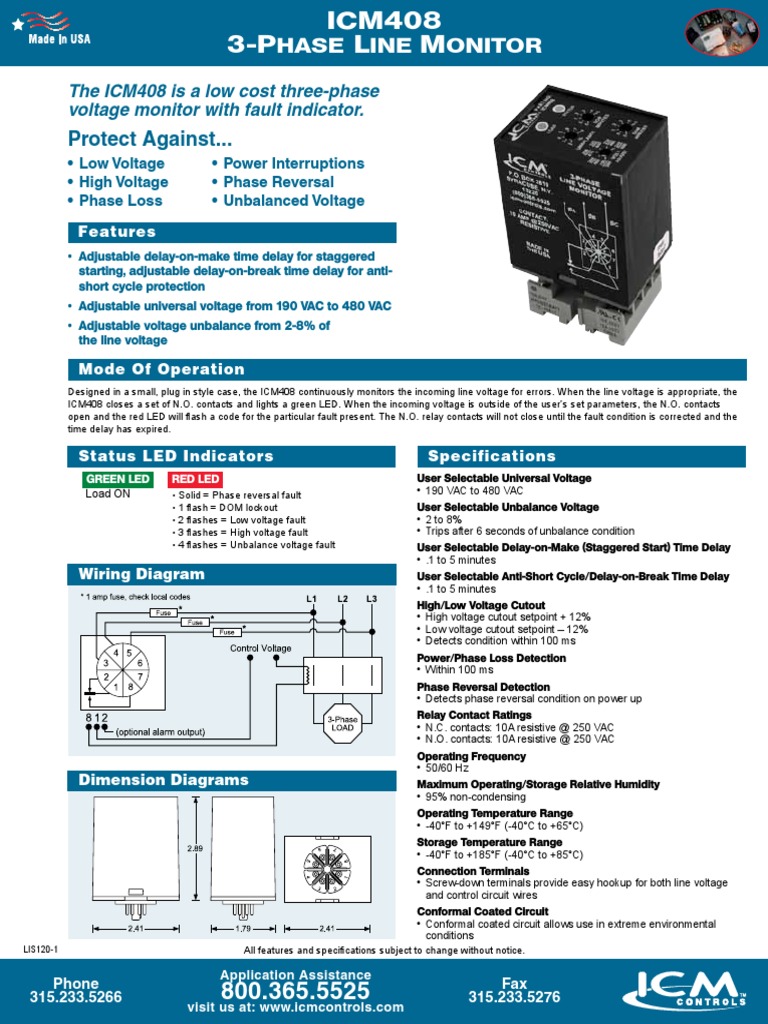 Sup Volt 3f - Icm408 | PDF | Mains Electricity | Relay