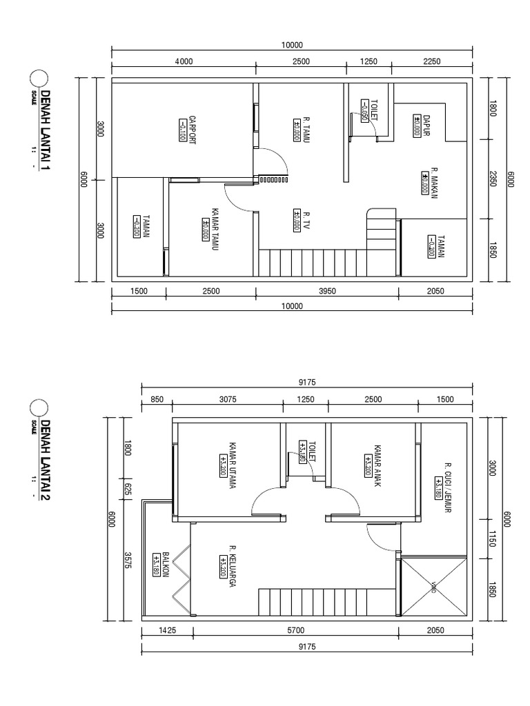 Denah 6X10 2 Lantai | PDF