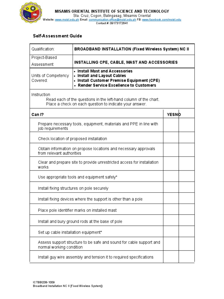 Broadband Installation Nc2 | PDF | Customer Premises Equipment ...