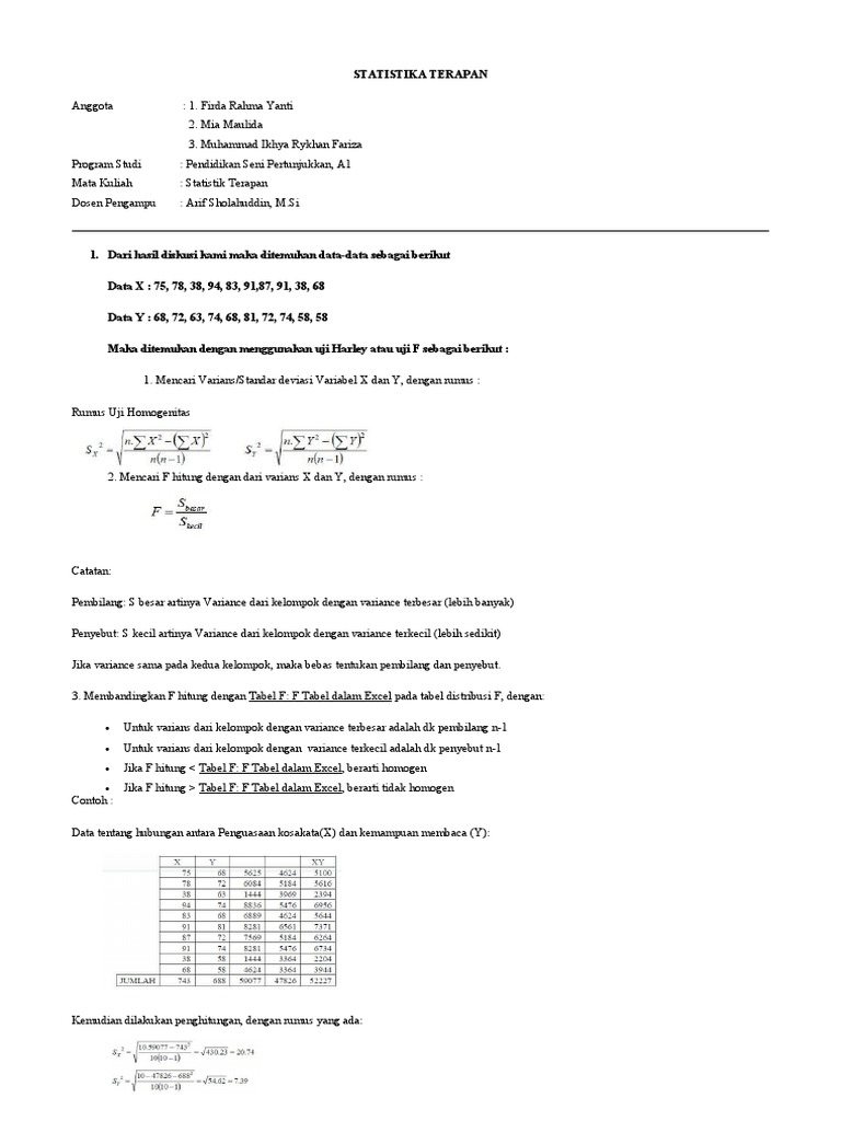 Statistika Terapan | PDF