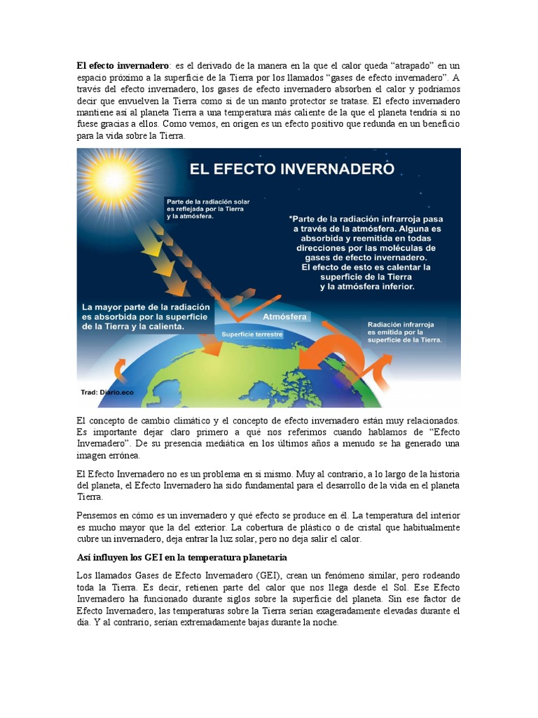 Efecto Invernadero | PDF | Gases de efecto invernadero | Cambio climático