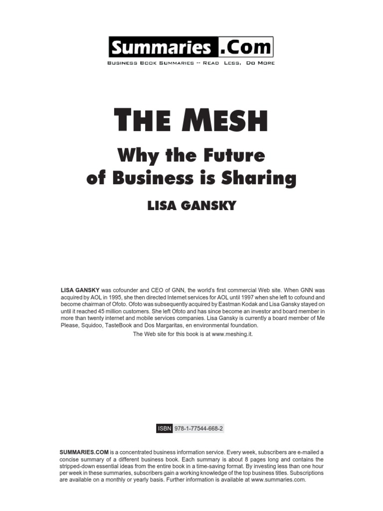 The Mesh | PDF | Economies