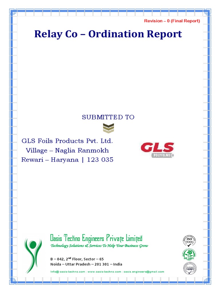 Study Report - GLS Foil | PDF | Ac Power | Relay