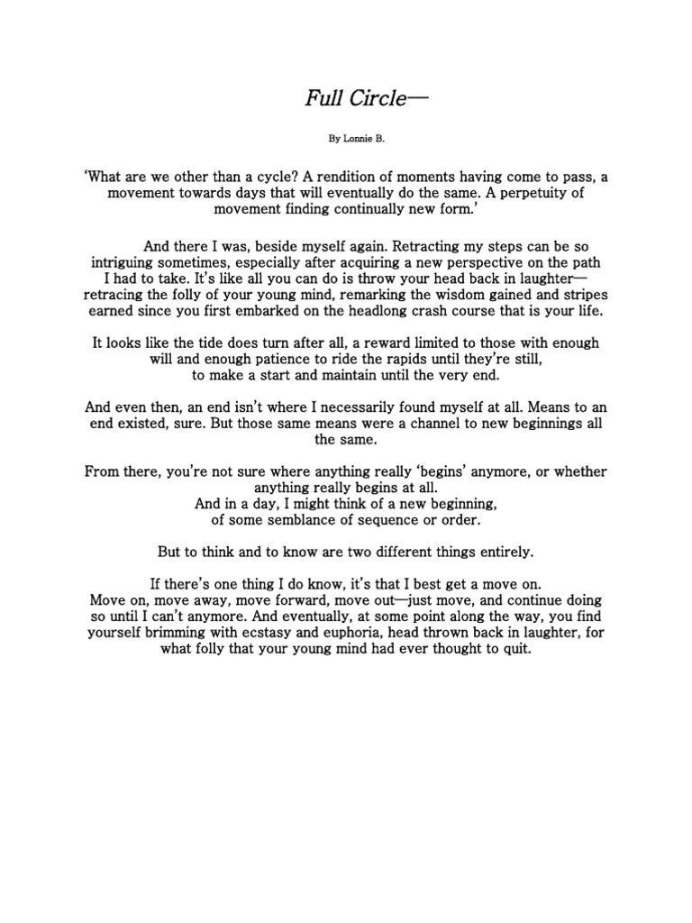 Full Circle | PDF | Philosophy