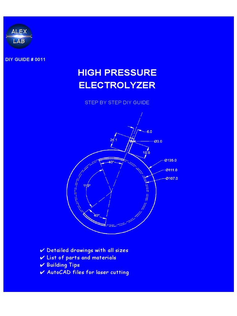 High Pressure Electrolyzer: Diy Guide # 0011 | PDF | Grinding (Abrasive ...