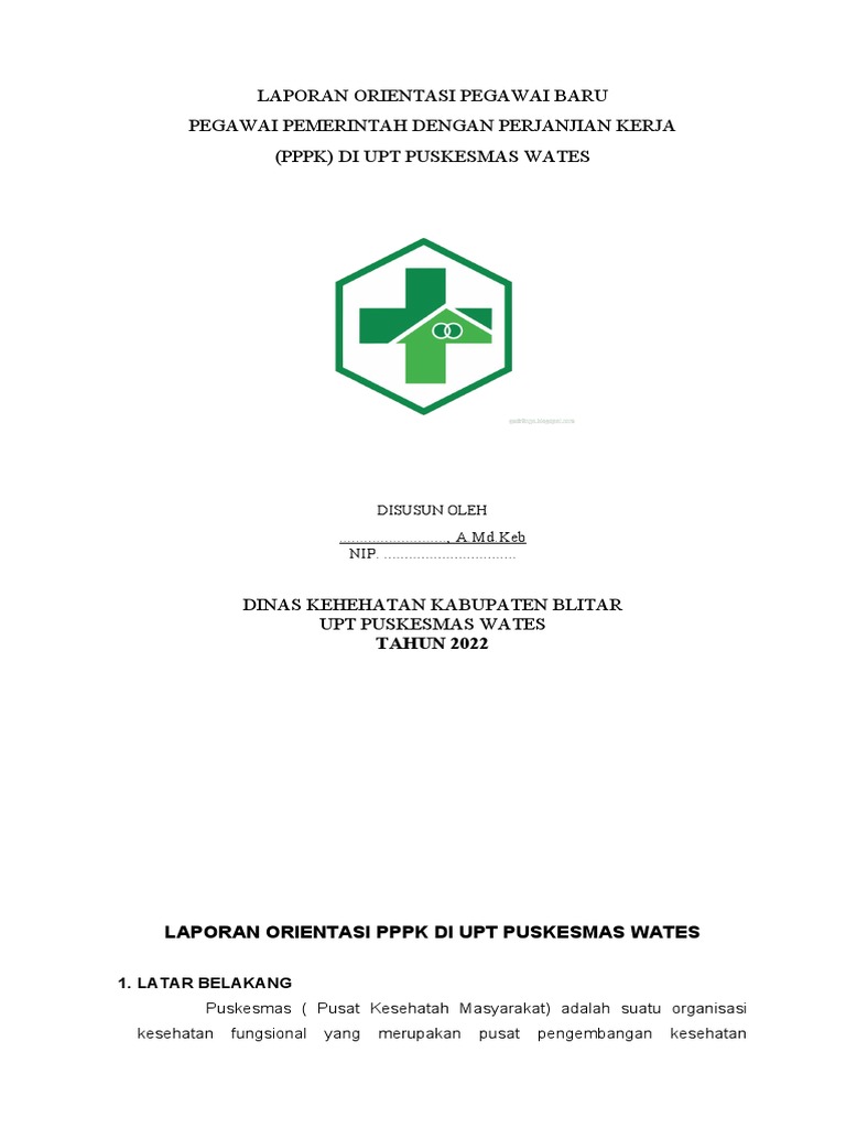 Laporan Orientasi PPPK | PDF
