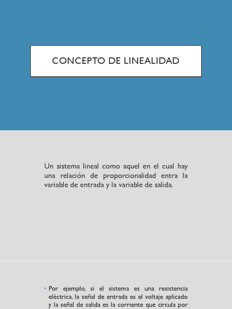 Concepto de Linealidad | PDF