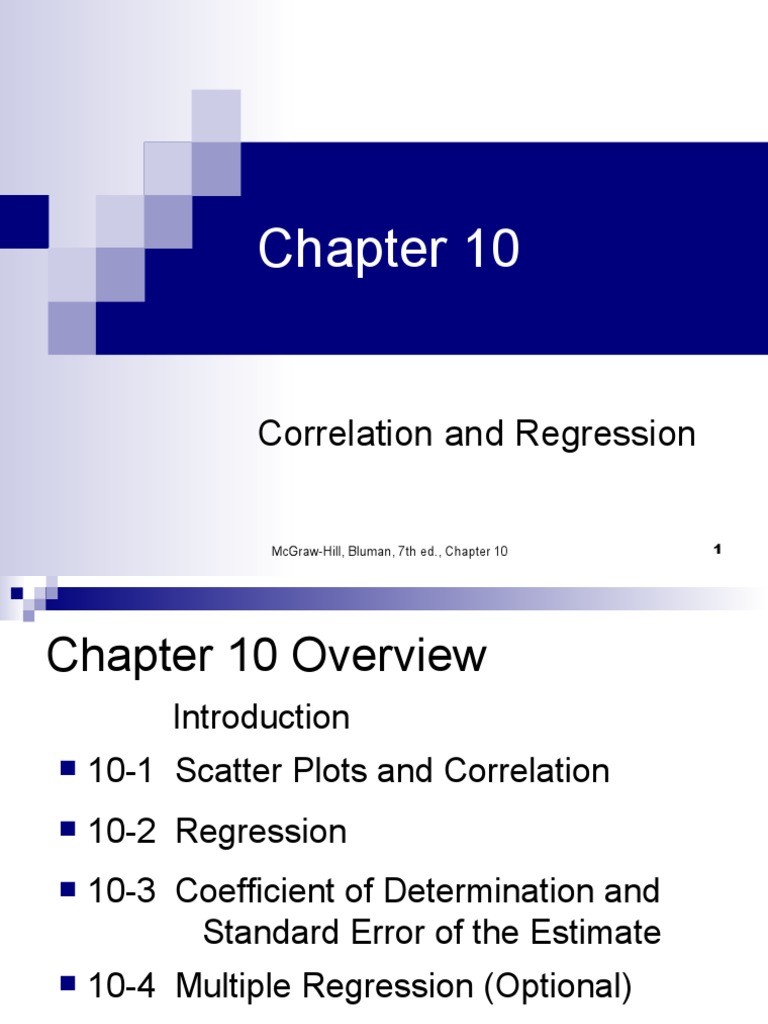 Chapter 10 Pdf Coefficient Of Determination Statistics