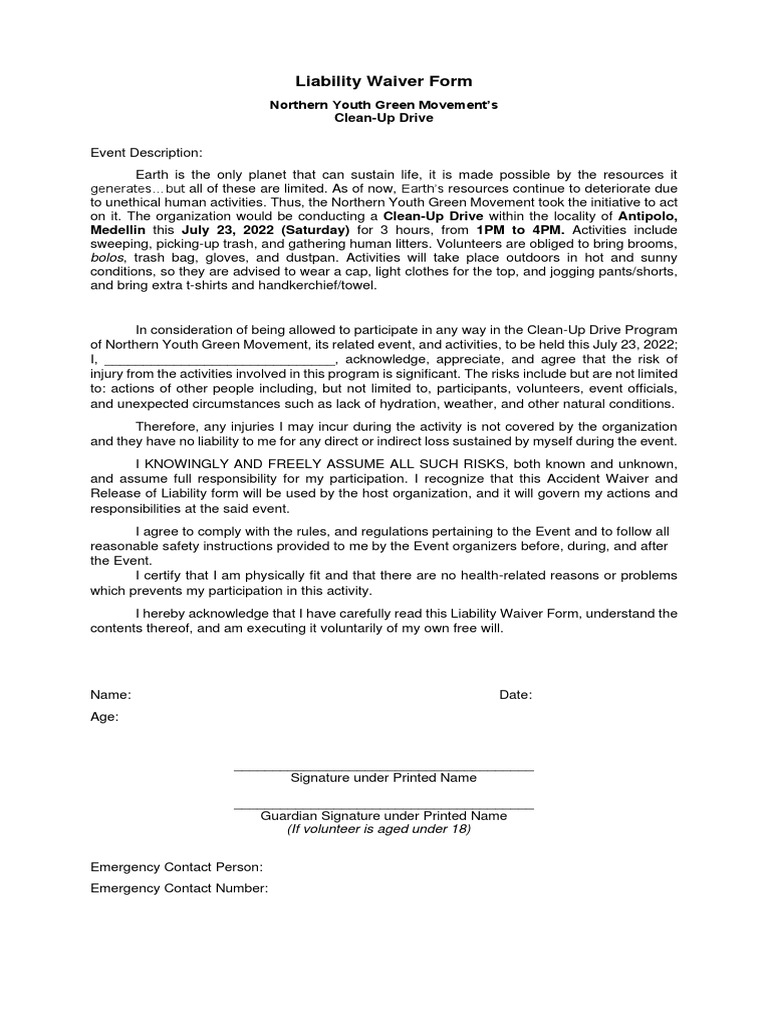 Waiver | PDF