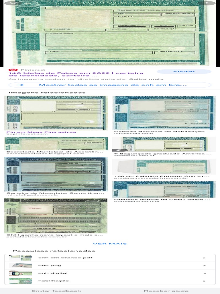 CNH em Branco para Preencher PDF - Pesquisa Google | PDF