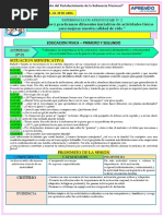 Experiencia de Aprendizaje 01 - Actividad 3 - 1ero y 2do Grado - 2022 - Tutoria | PDF