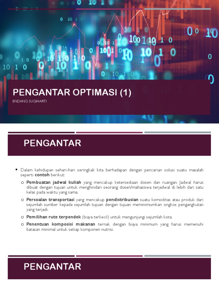 Pengantar Optimasi | PDF