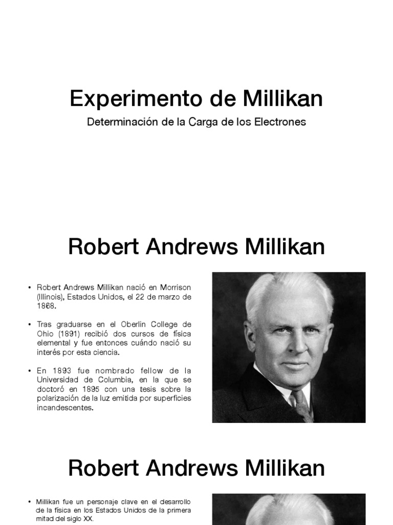 Experimento de Millikan | PDF | Física | Ciencias fisicas