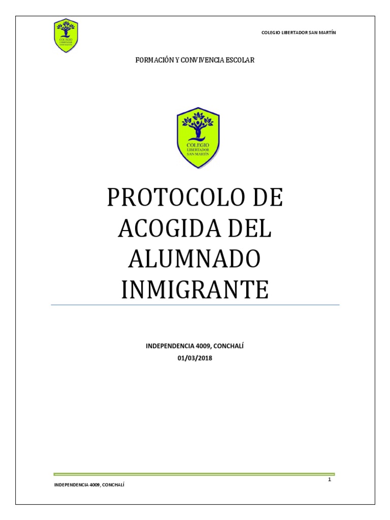 Protocolo Acogida Del Alumnado Inmigrante | PDF | Salón de clases | Aquisición de idioma