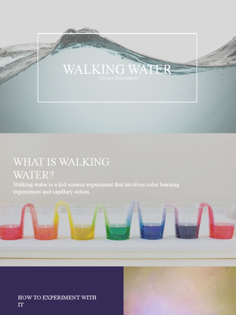 Walking Water Experiment Explained | PDF