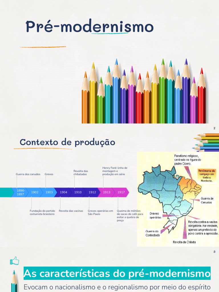 Características Do Pré-Modernismo | PDF