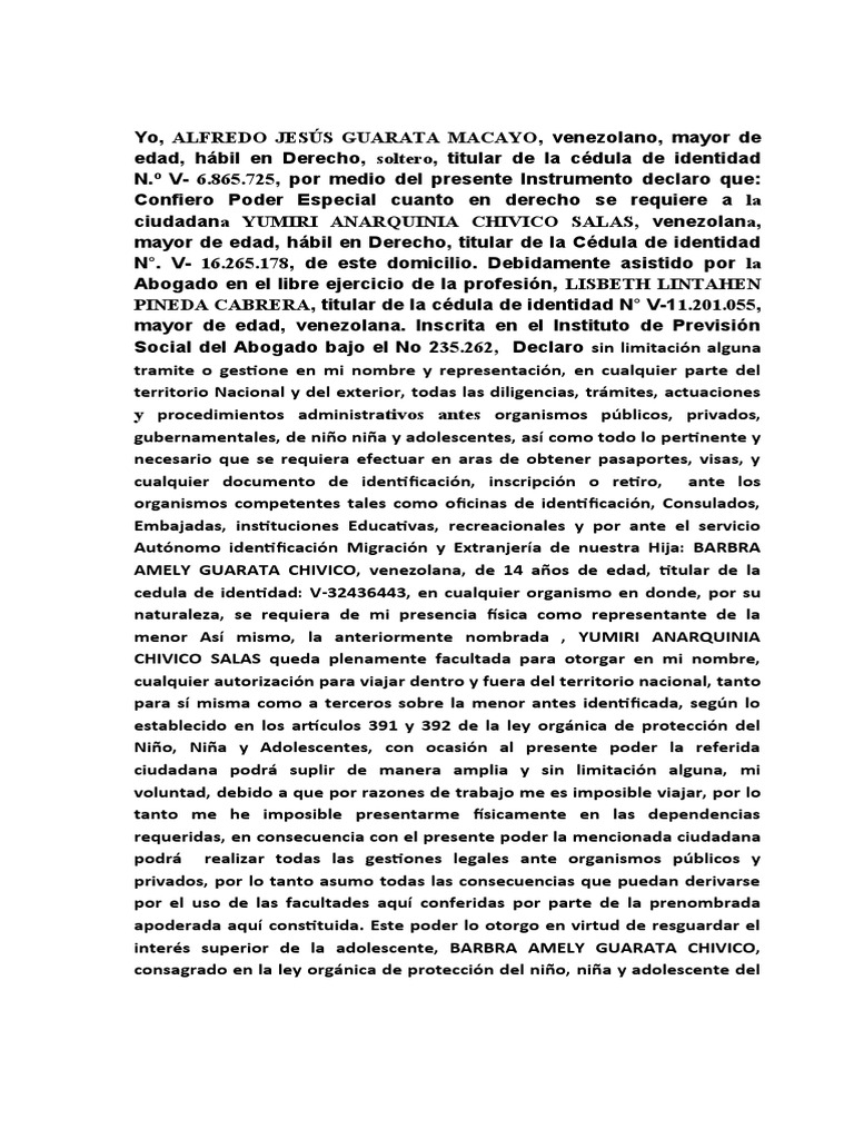 Poder Especial Consulado | PDF | Venezuela | Gobierno