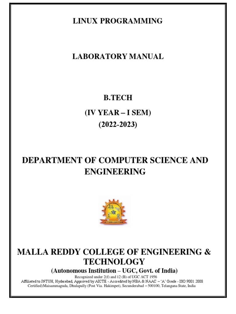 Linux Programming Lab Pdf Engineering Computer File 