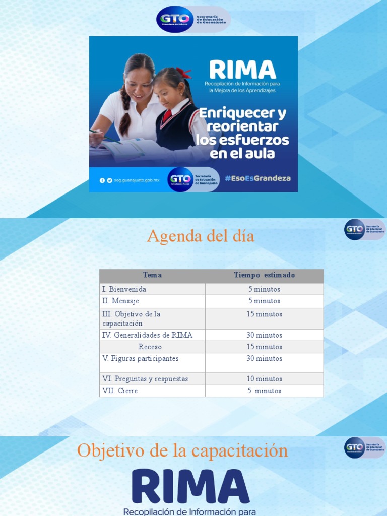 RIMA Capacitacion | PDF | Educación primaria | Aprendizaje