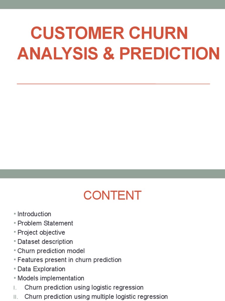 Churn Predict Analysis | PDF | Regression Analysis | Dependent And ...