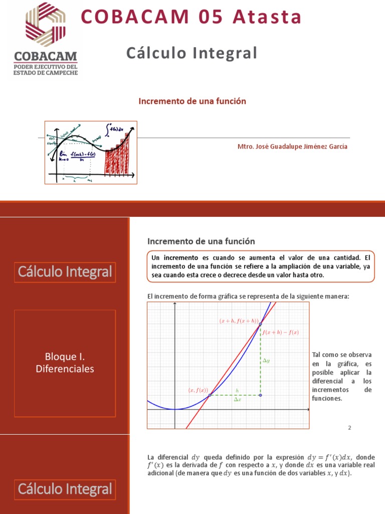 1.4. Incremento de Una Funcion | PDF | Integral | Función (Matemáticas)
