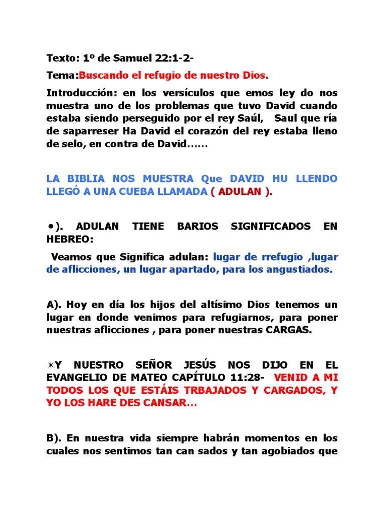 Buscando El Refugio de Nuestro Dios | PDF