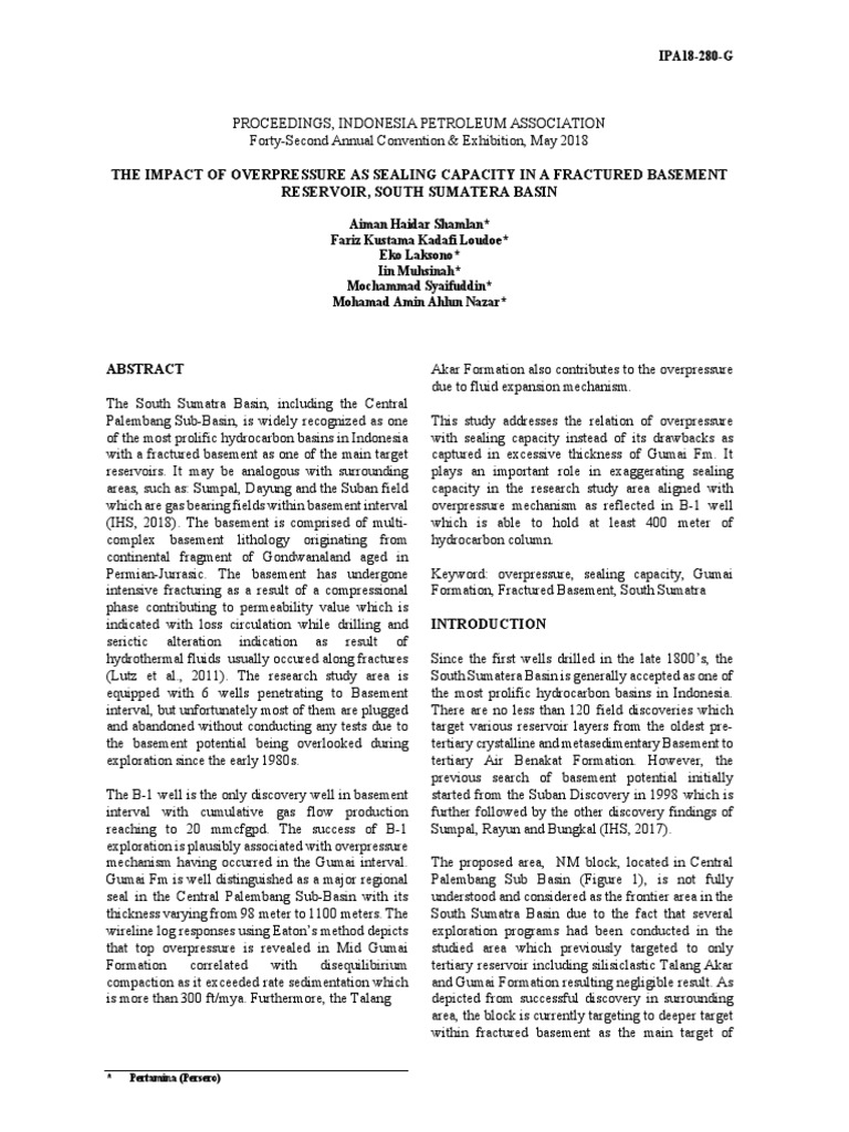 04.the Impact of Overpressure As Sealing Capacity in A Fractured ...