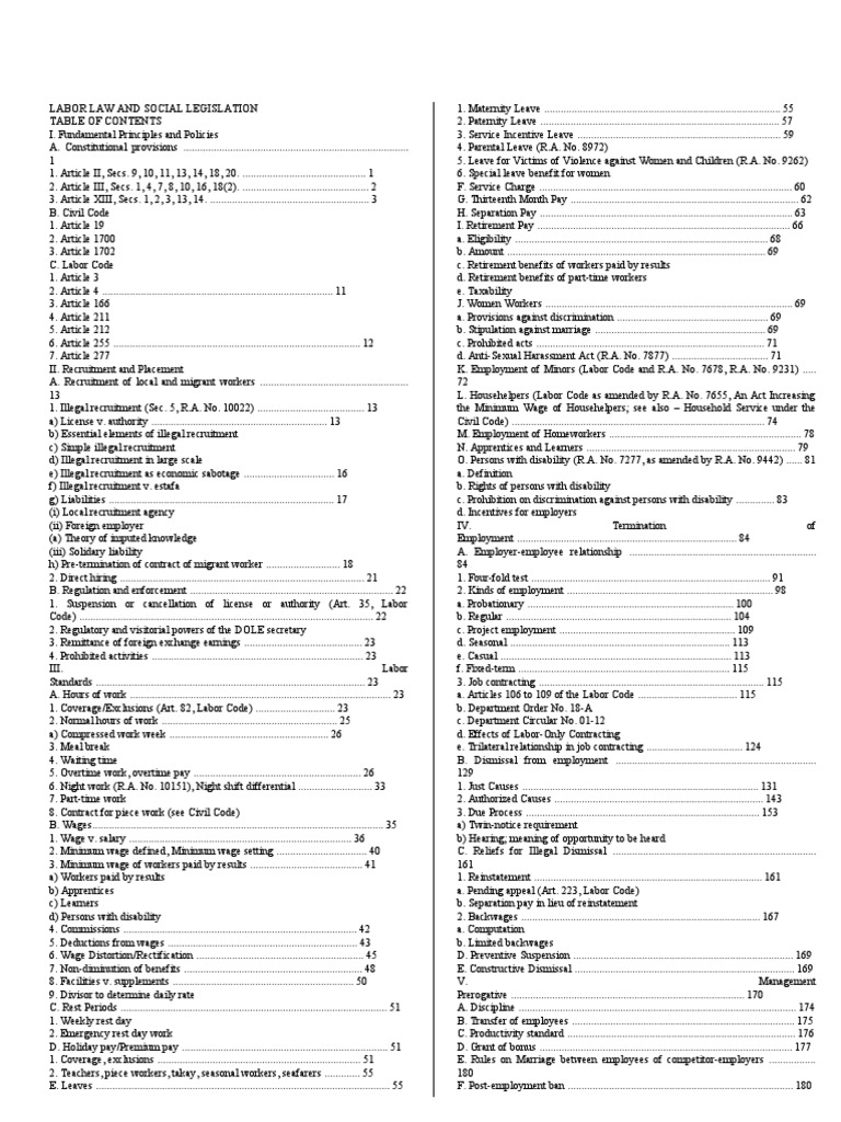 Labor Bar Questions | PDF | Employment | Labour Law