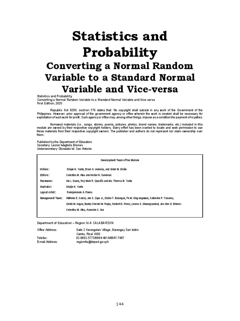 WW6 7 Self Learning Module | PDF | Standard Score | Normal Distribution