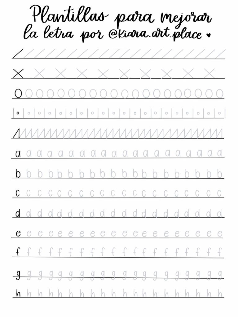 Plantillas para Mejorar La Letra | PDF