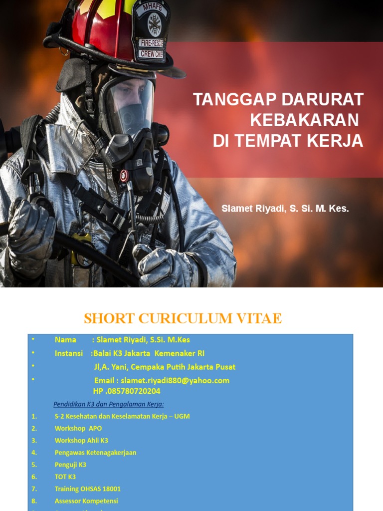 Tanggap Darurat Kebakaran Di Tempat Kerja | PDF | Sains & Matematika