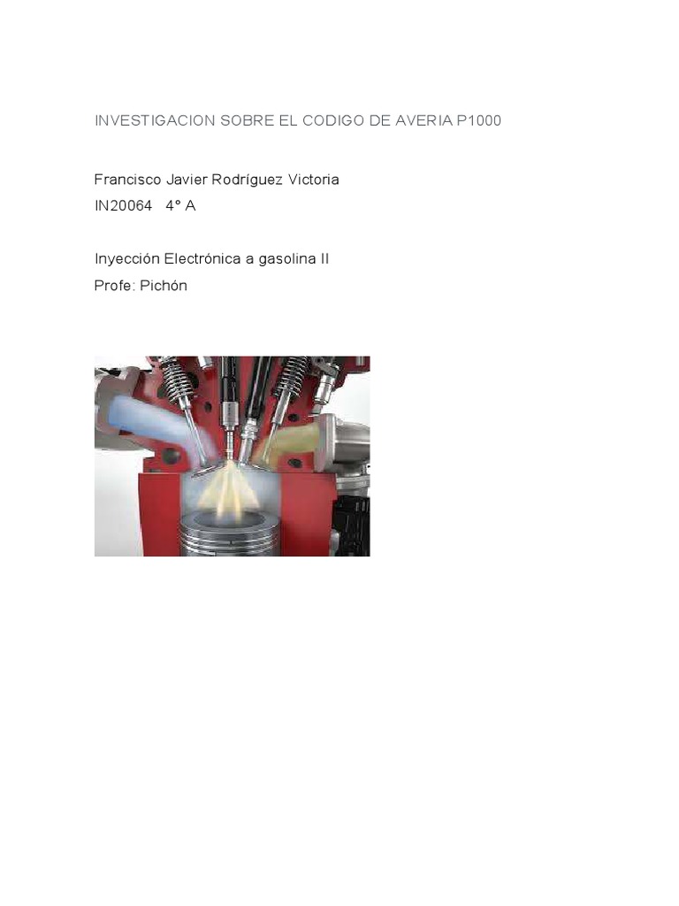 El Codigo de Averia P1000 | PDF | Informática | Coche