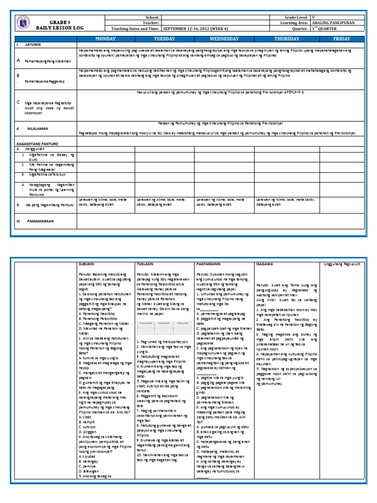 Melc-Based DLL G5 Q1 Week 4 | PDF Melc-Based DLL G5 Q1 Week 4 | PDF