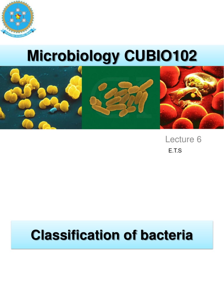 CUBIO102 Lecture 6-Classification of Bacteria-1-40 | PDF | Bacteria | Archaea