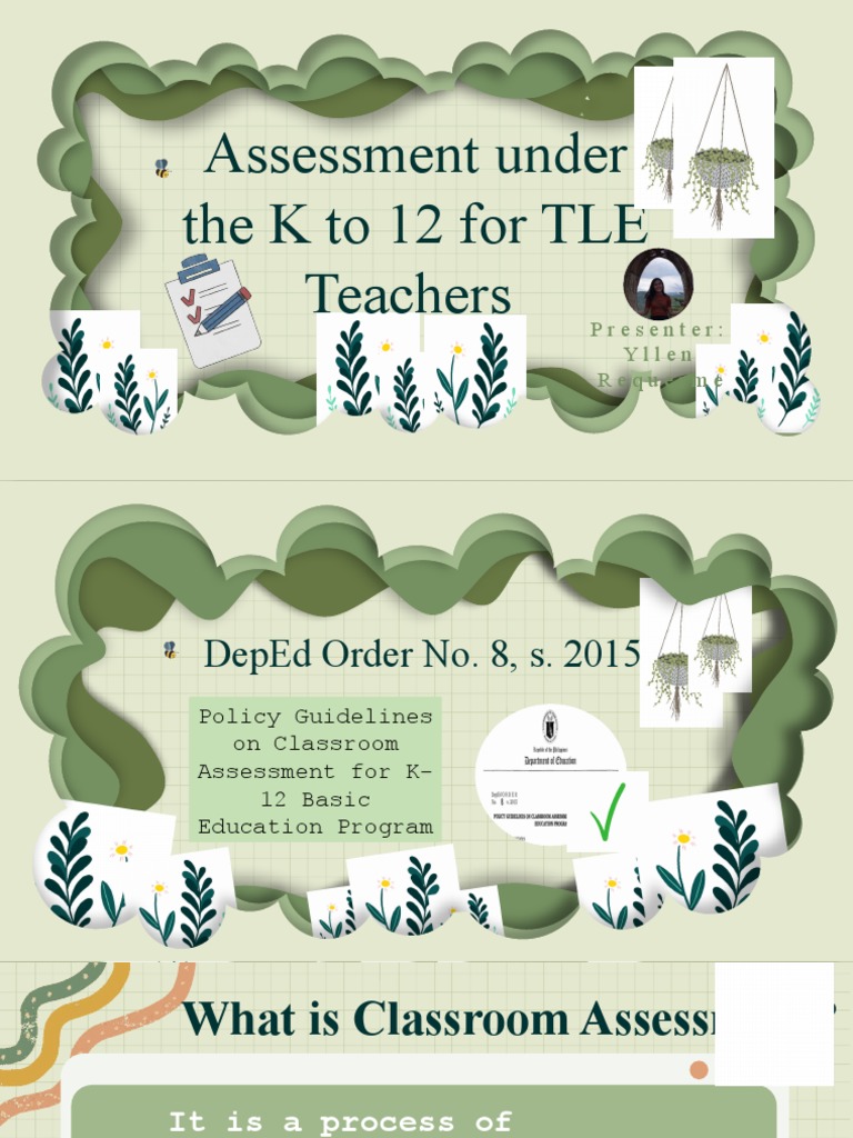 Assessment Under K-12 For TLE Teachers | PDF | Educational Assessment | Learning