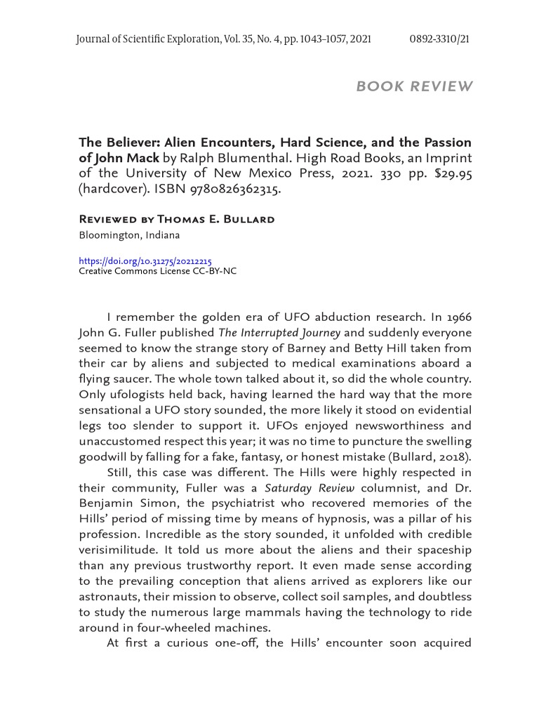 The Believer Alien Encounters Hard Science and The | PDF | Alien ...