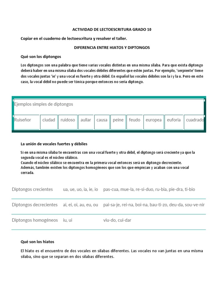 Actividad de Lectoescritura Grado 10 | PDF | Voz humana | Fonética