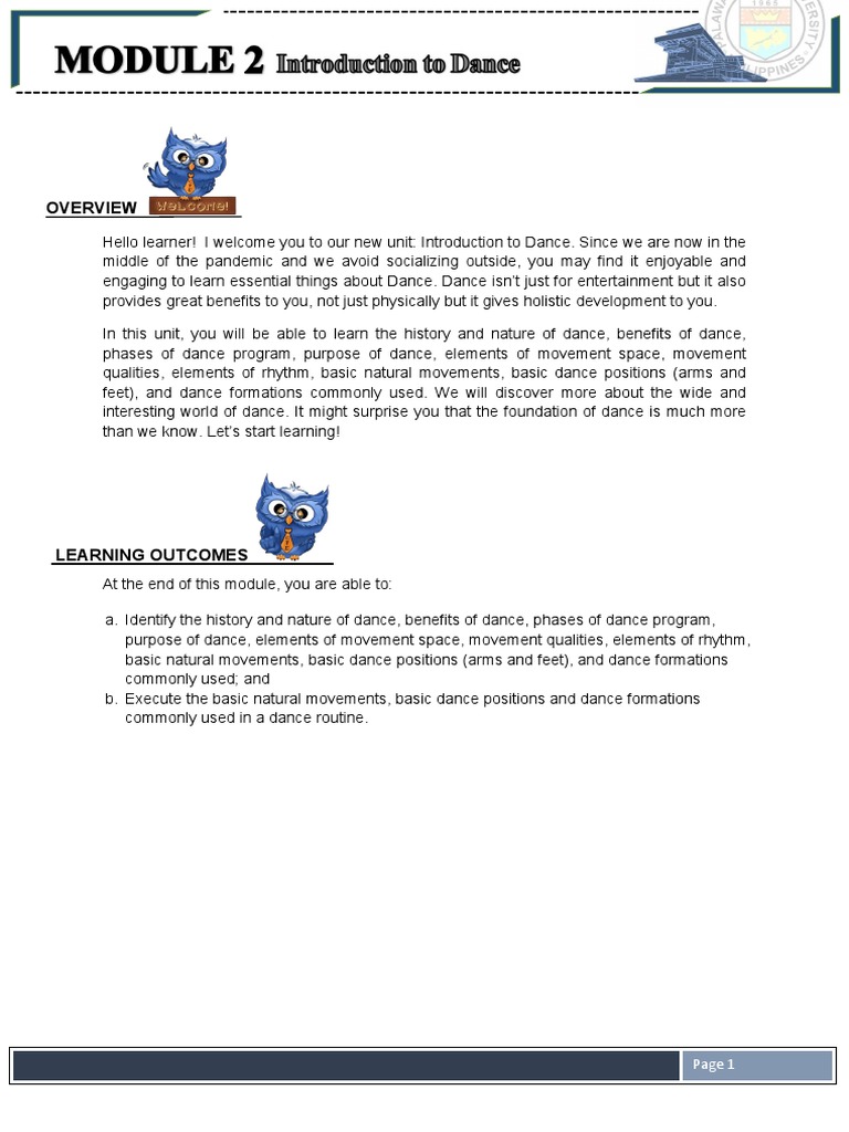 Introduction To Dance - Pathfit 3 | PDF | Dances | Ballet