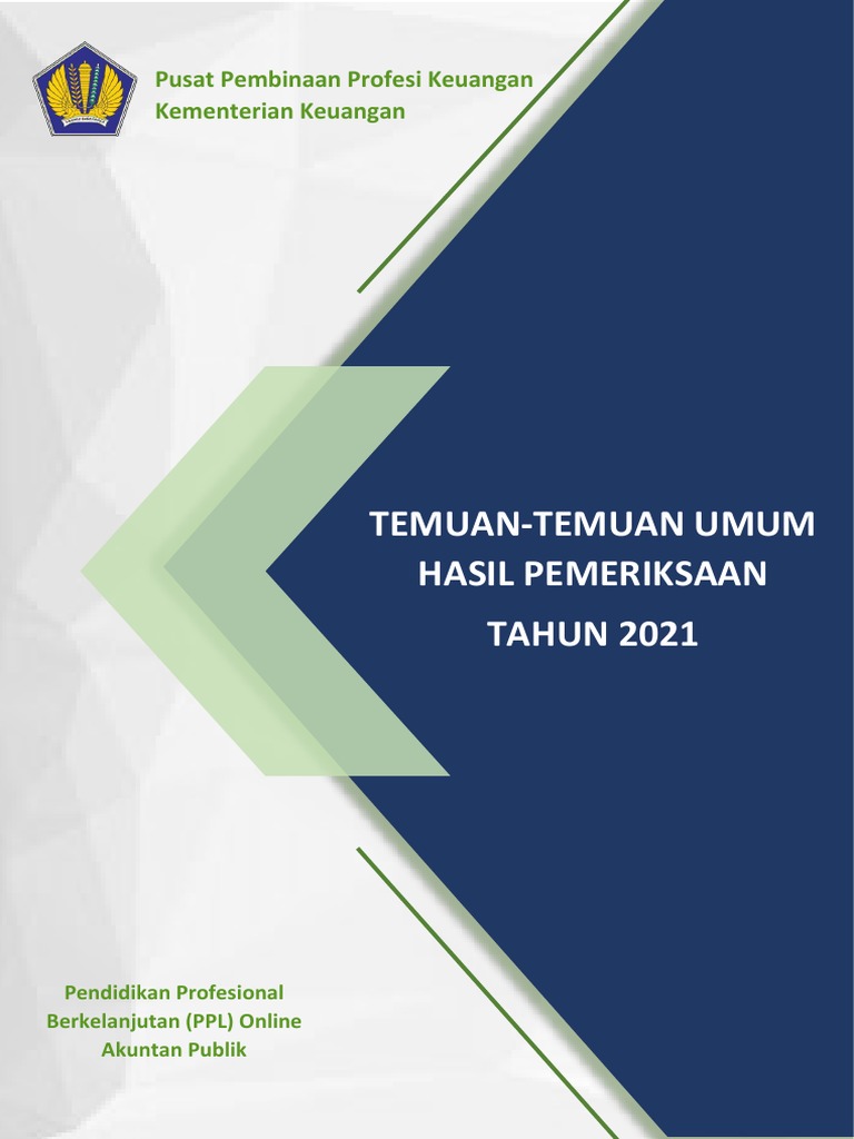 1 Modul PPL Ap 2022 Temuan Pemeriksaan PPPK 2021 FN | PDF
