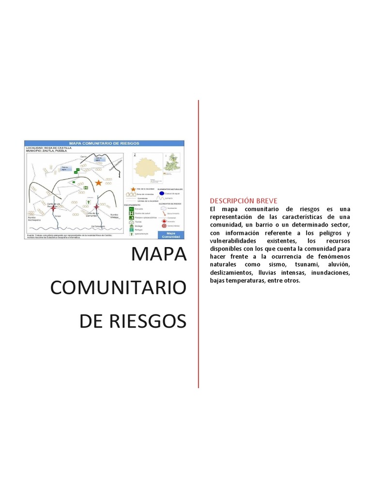 Mapa Comunitario de Riesgos Tarea - Ancash | PDF | Defensa Civil | Desastres naturales