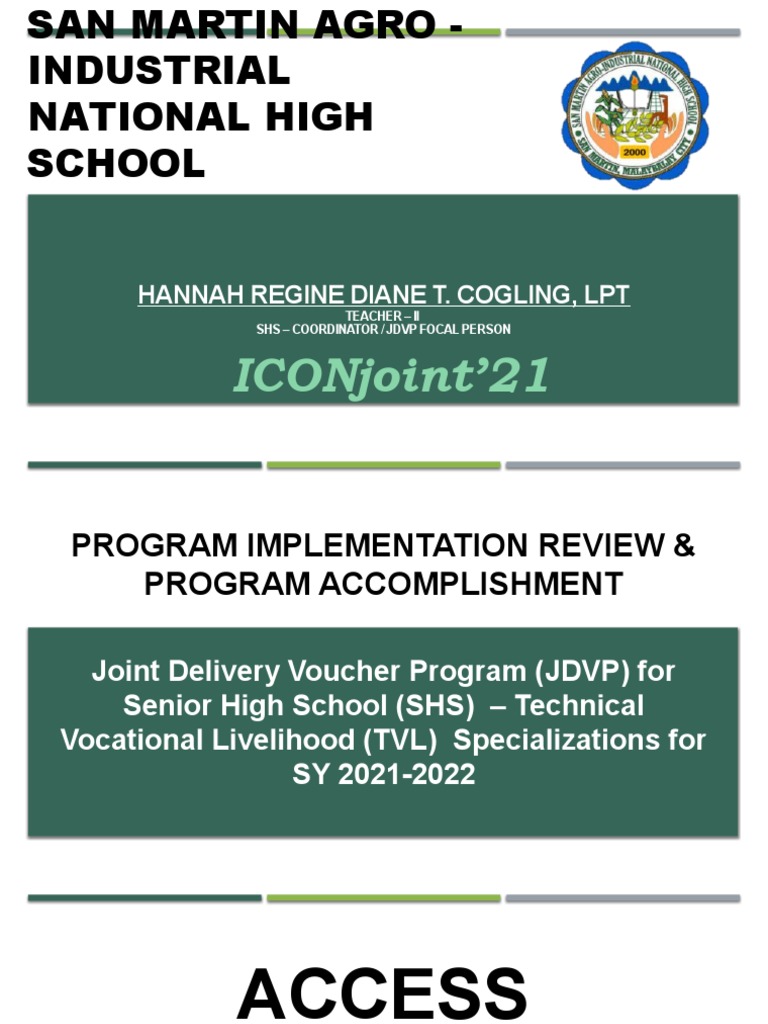 JDVP Program Review for SHS 2021-2022 | PDF | Learning | Educational Technology