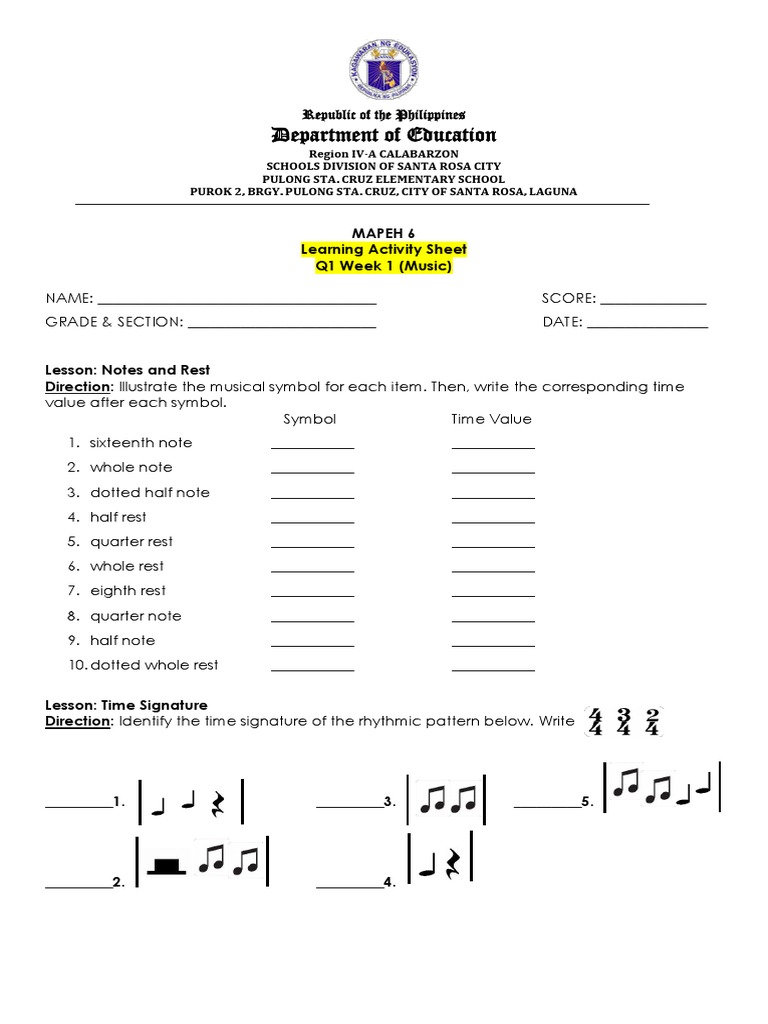 Q1 MAPEH 6 Learners Activity Sheets W1 W8 | PDF | Scoliosis | Obesity