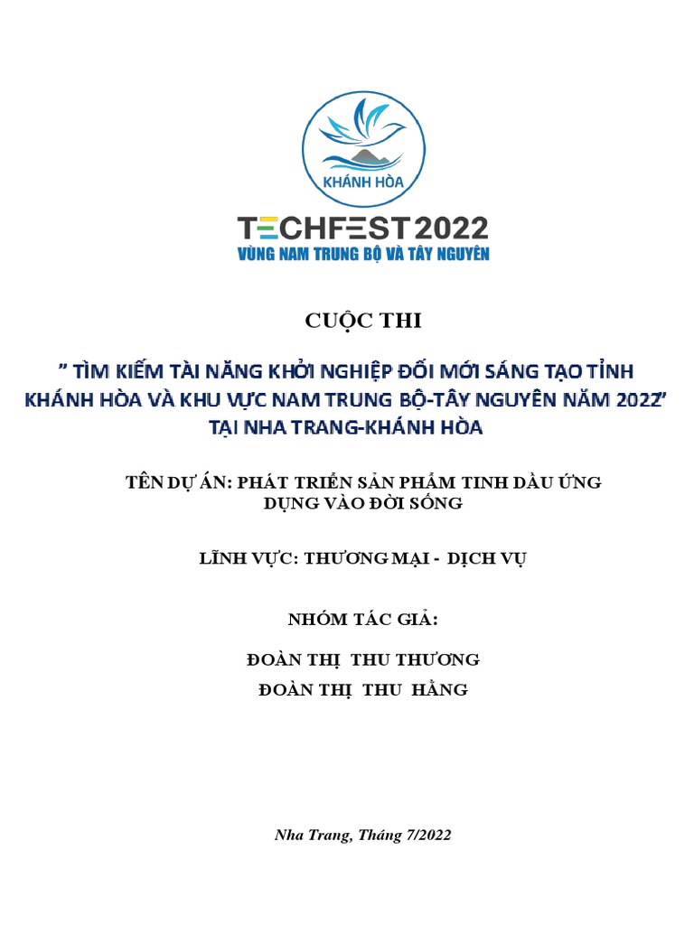 Techfest 2022 NTB - Bai Thuyet Minh - Tinh Dau TH | PDF